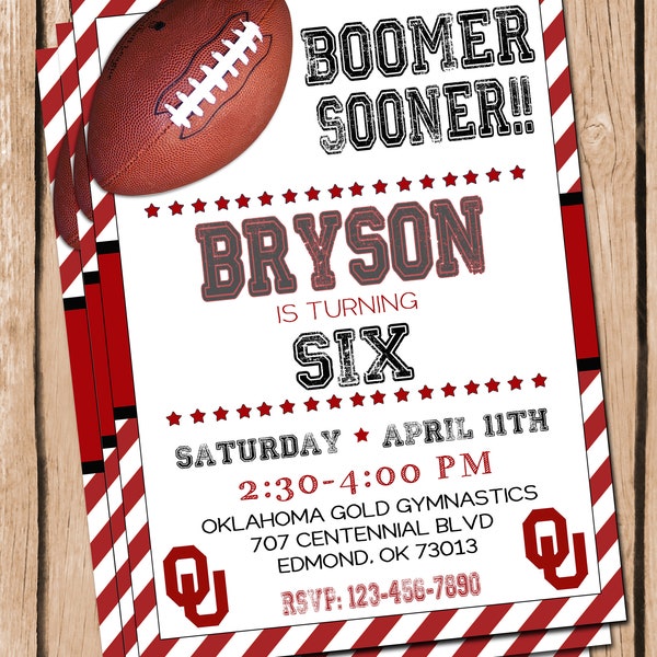Football Invitation - Etsy