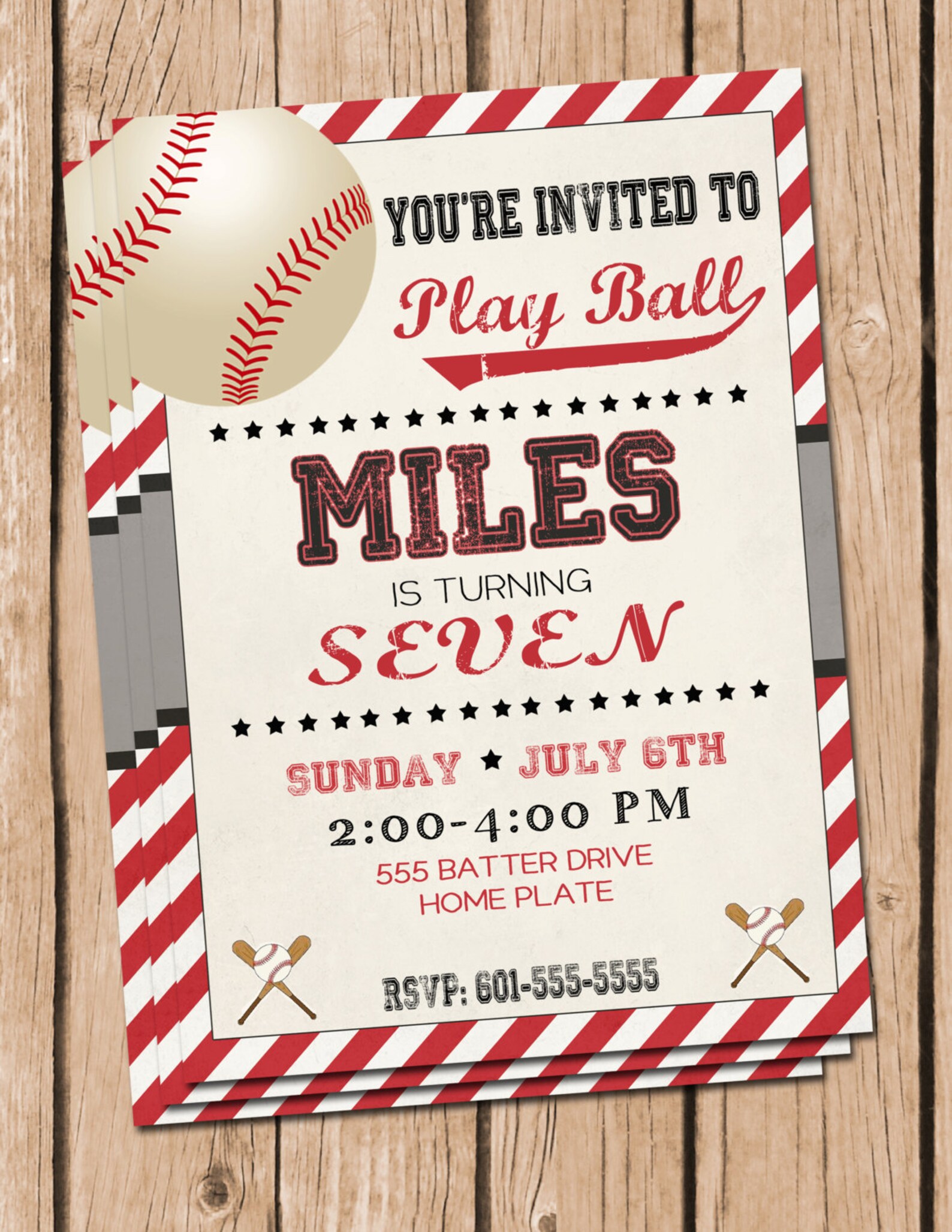Baseball Invitation Baseball Party Invitation Baseball - Etsy