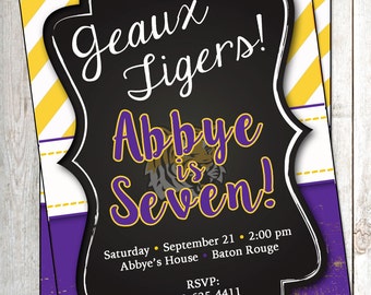 Lsu Invitation | Etsy