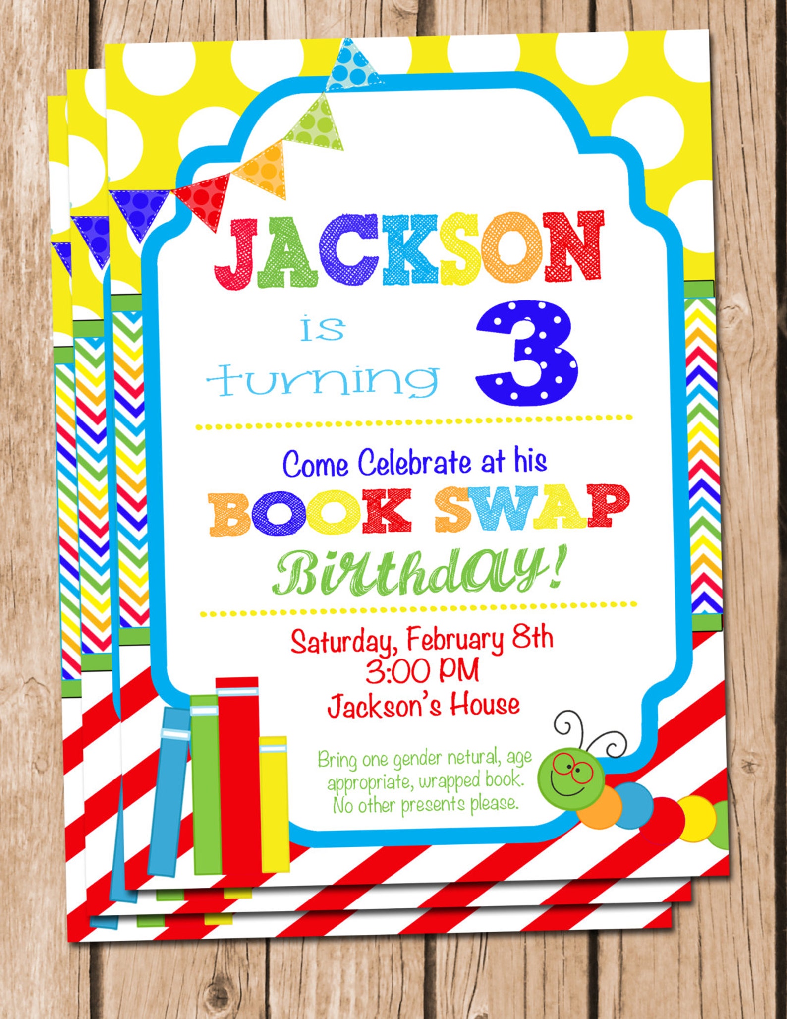 Book Swap Invitation Book Swap Birthday Party Book Swap Birthday ...