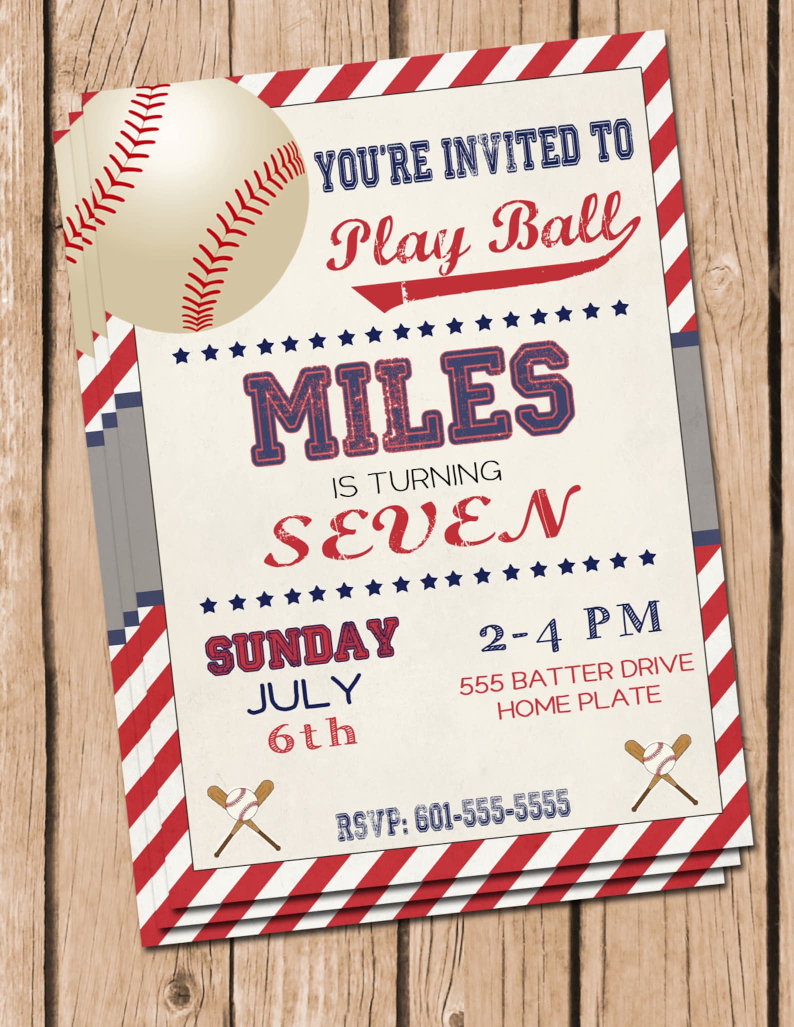 Baseball Invitation Baseball Party Invitation Baseball - Etsy