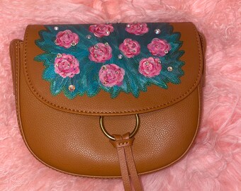 Hand Painted COMING UP ROSES Purse - Etsy