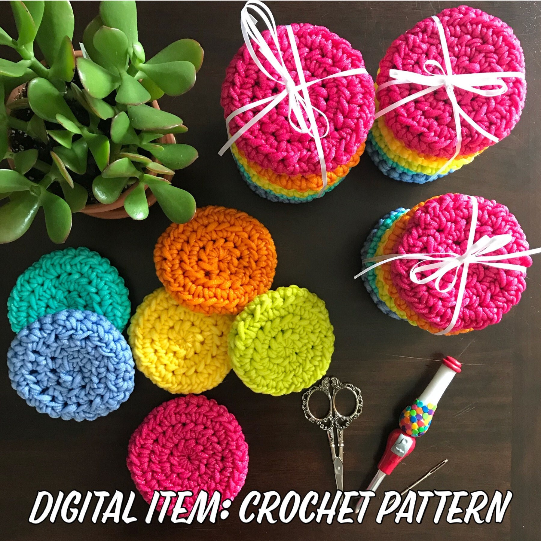 CROCHET PATTERN Dish Scrubby Crochet Pattern ONLY - Etsy