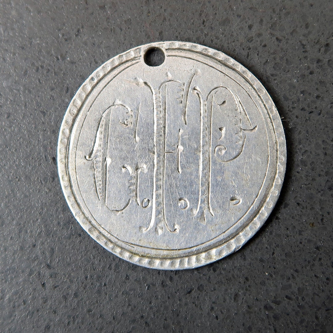 Antique Love Token, GFP Monogram Initials US Seated Liberty Dime 1875 ...