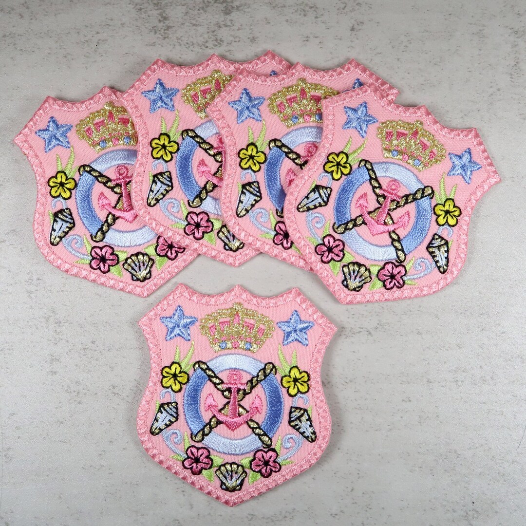 Kawaii Cute Pink Crest Applique Patches, Lot of 5 Pieces - Etsy