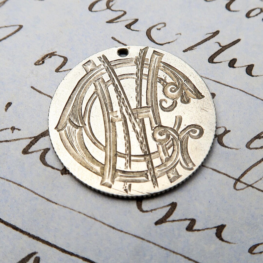 Antique Love Token, GHN or NHG or Monogram Initials US Seated Liberty ...