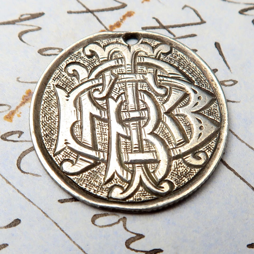 Antique Love Token, TBR, TRB Monogram Initials US Seated Liberty Dime ...