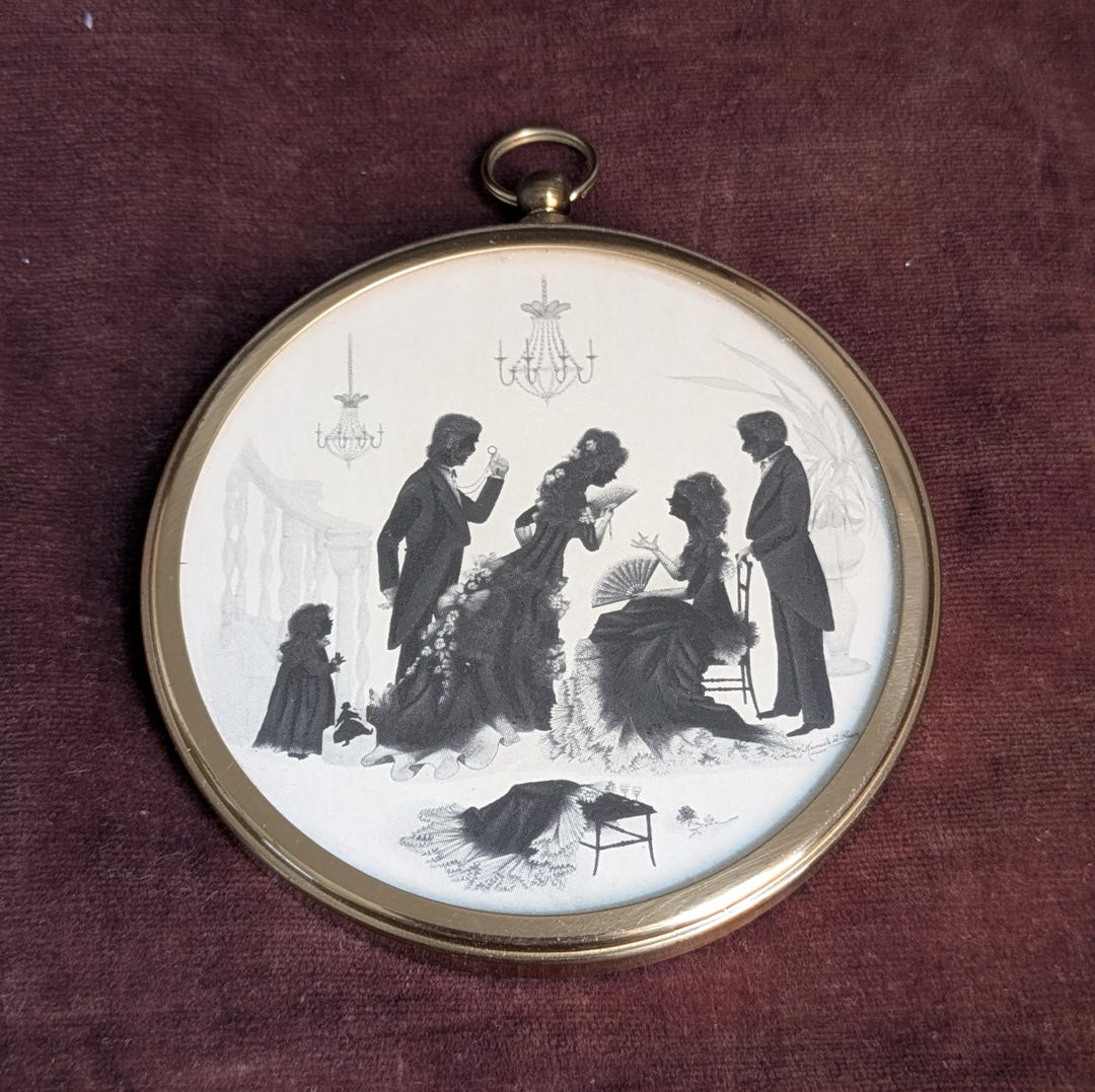 Vintage Silhouette Indoor Scene 'A' the Miniature World of Peter Bates ...