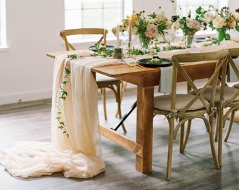 Romantic Chiffon Table Runner - Etsy