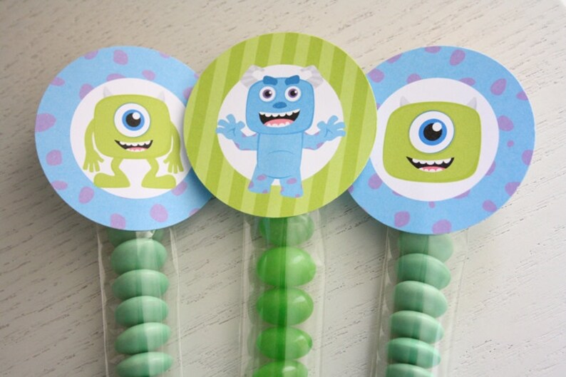 Instant Download - 2 Inch Circle Toppers - Monsters Inc / Monsters ...