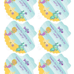 Instant Download - Gift Tags / Favour Tags - Mermaid / Under the Sea ...