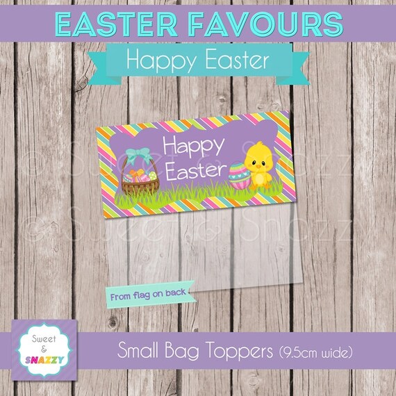 Instant Download - Bag Toppers - Easter Chick / Holidays / Happy Easter ...