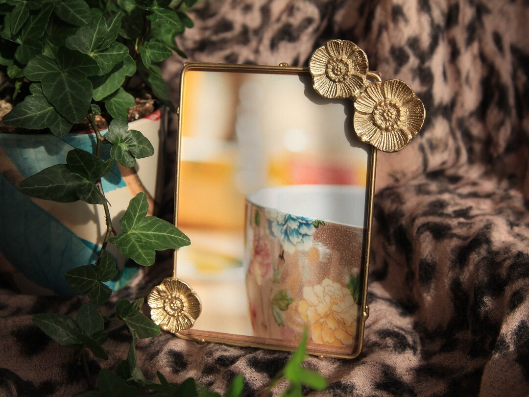 Handmade Brass Poppy Photo Frame, Standing Frame, Decorative Frame ...