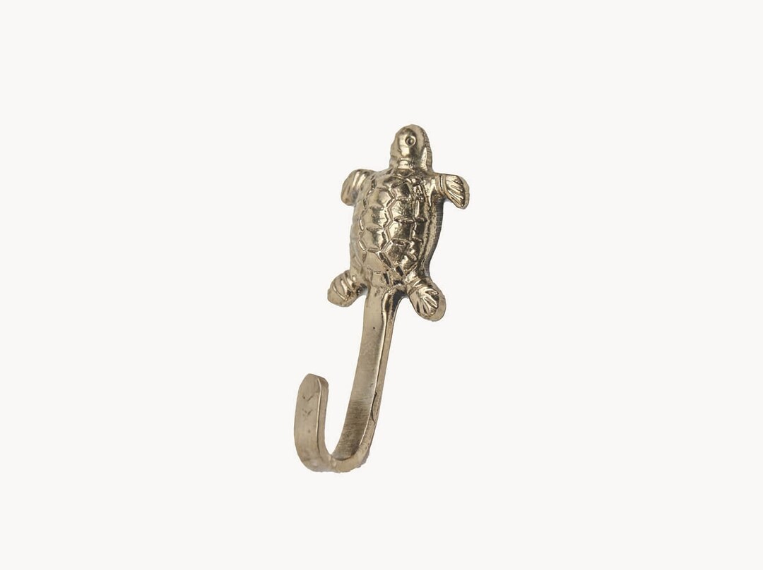Handmade Brass Mini Turtle Hook - Wall Hook | Turtle Hook| Hook Design ...