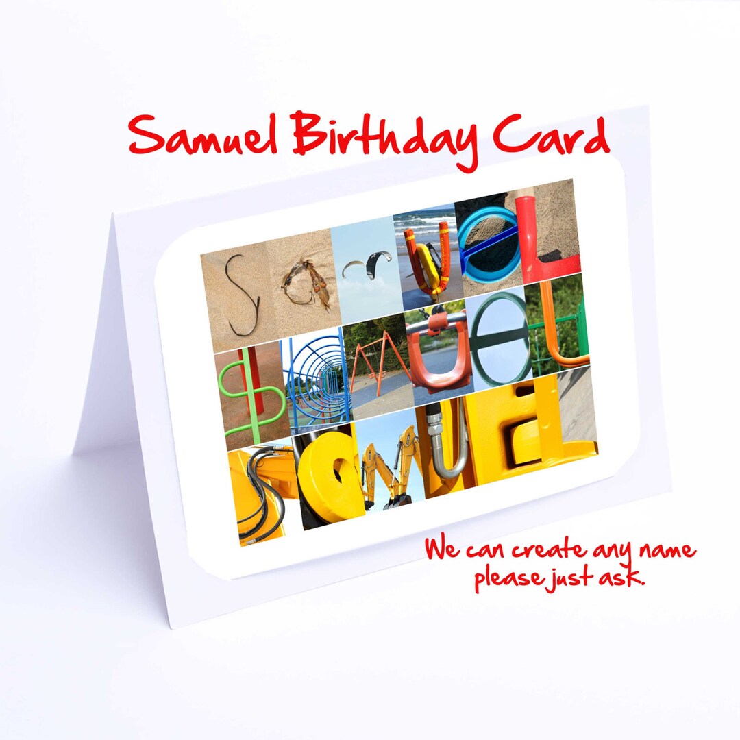 Samuel Personalised Birthday Card - Etsy