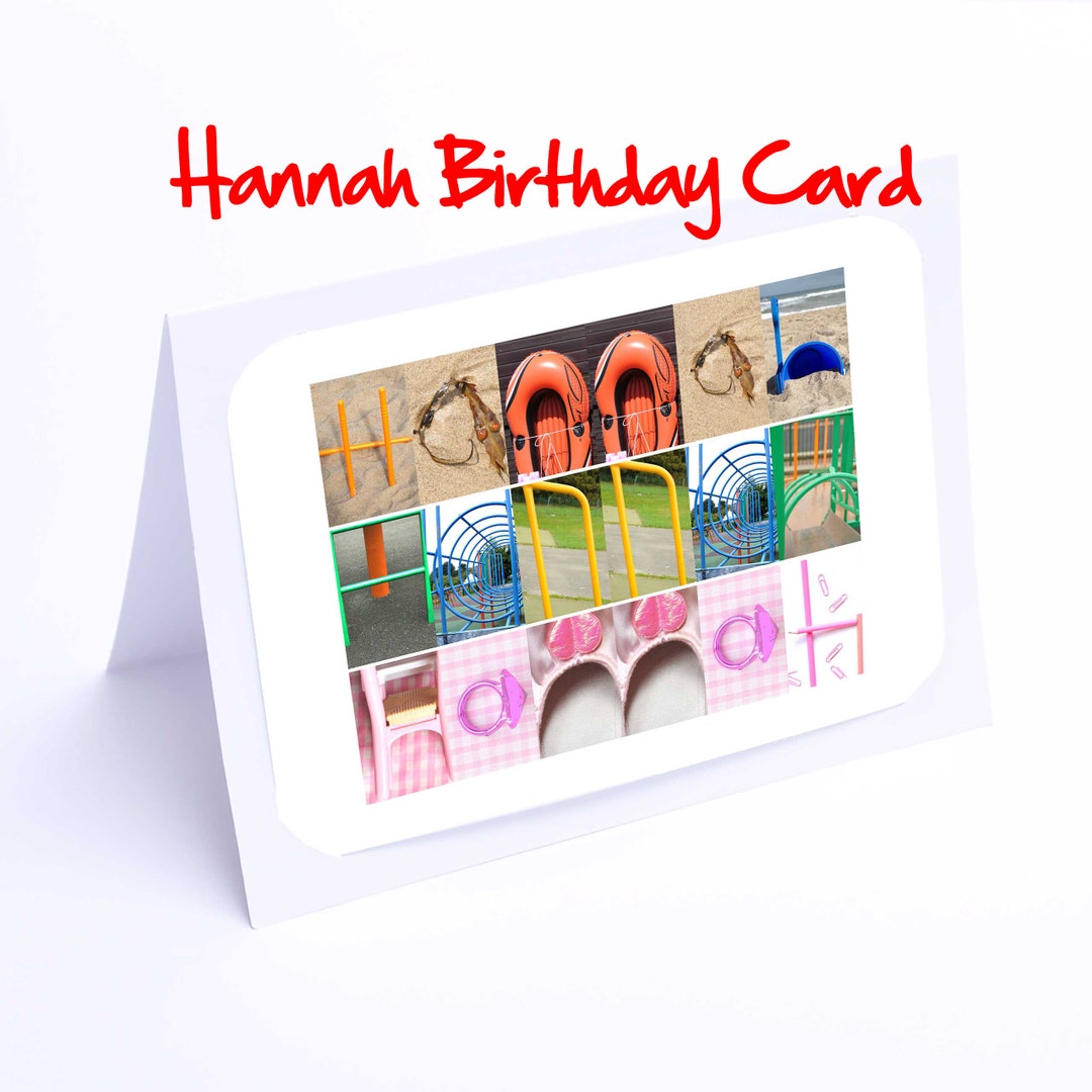 Hannah Hope Girls Personalised Card Hannah Harriet - Etsy