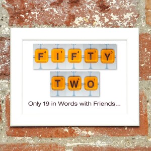 Words With Friends 52nd Birthday Card 52 Its Only 19 in - Etsy