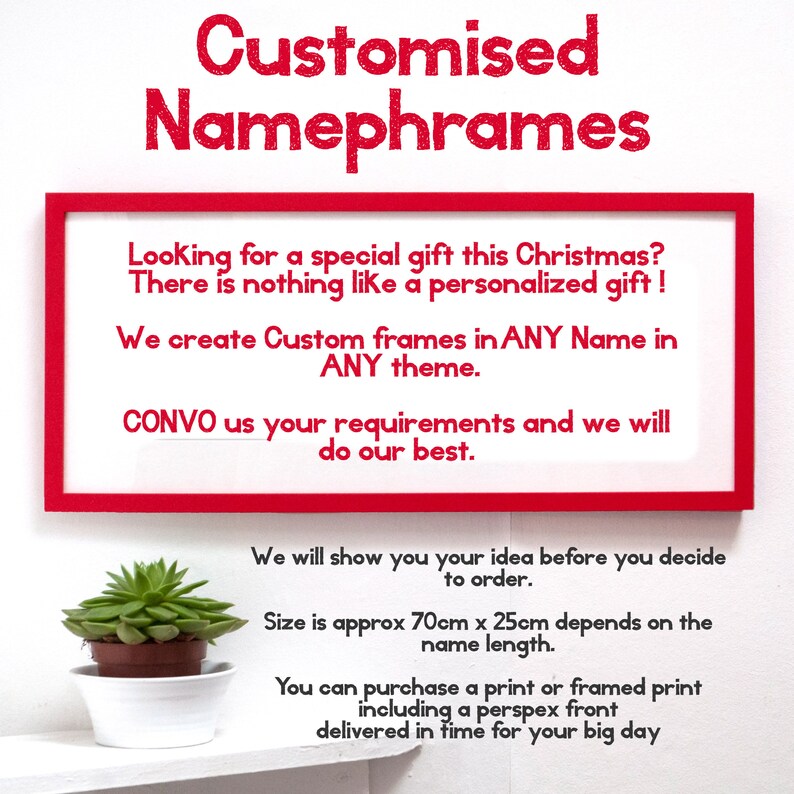 Letter Tile Personalised Namephrame Scrabble Frame ANY Name ANY Frame ...
