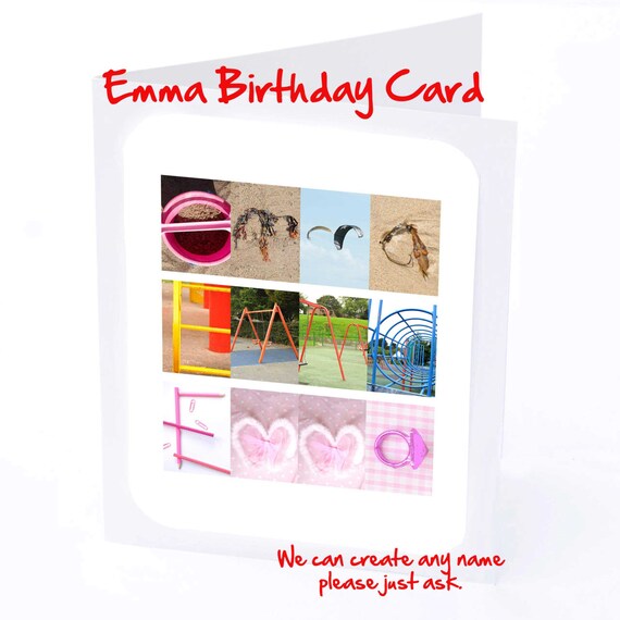 Emma Personalised Birthday Card | Etsy