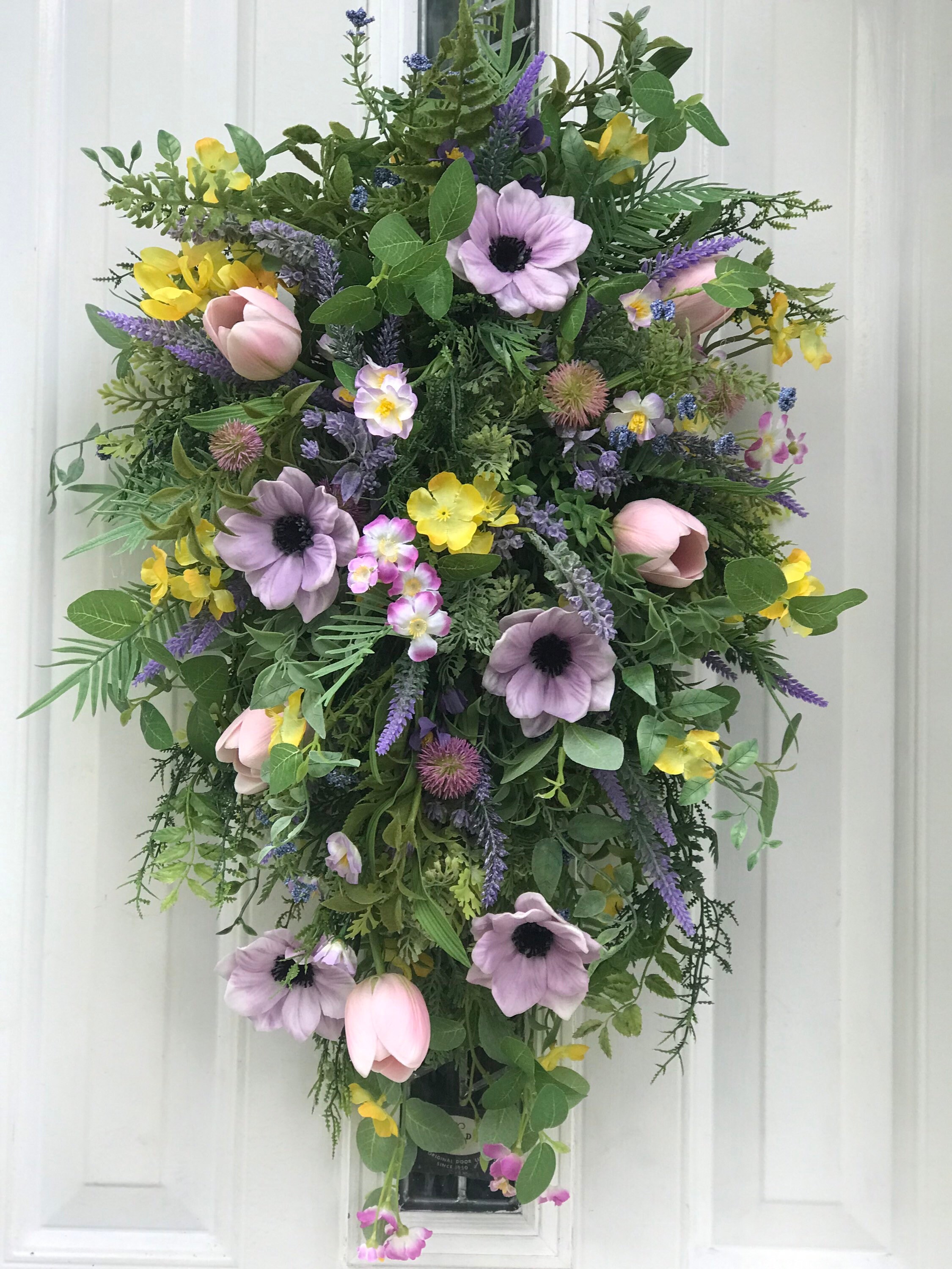 Spring Swag, Spring Front Door Swag, Swag for Front Door, Spring Swag ...