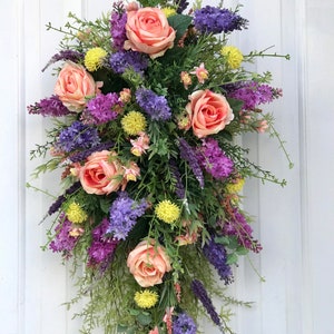 Spring Swag, Spring Front Door Swag, Swag for Front Door, Spring Swag ...