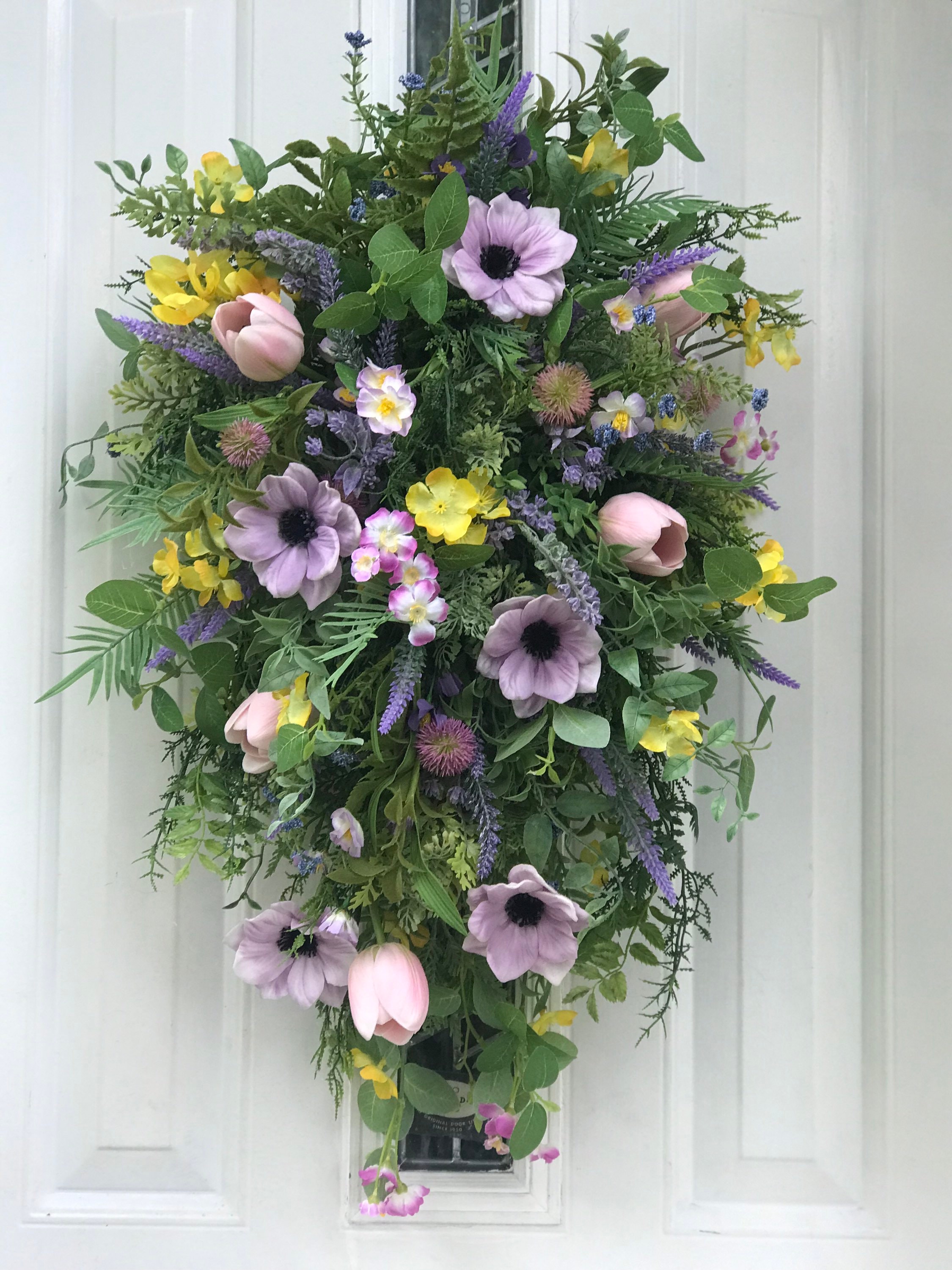 Spring Swag, Spring Front Door Swag, Swag for Front Door, Spring Swag ...