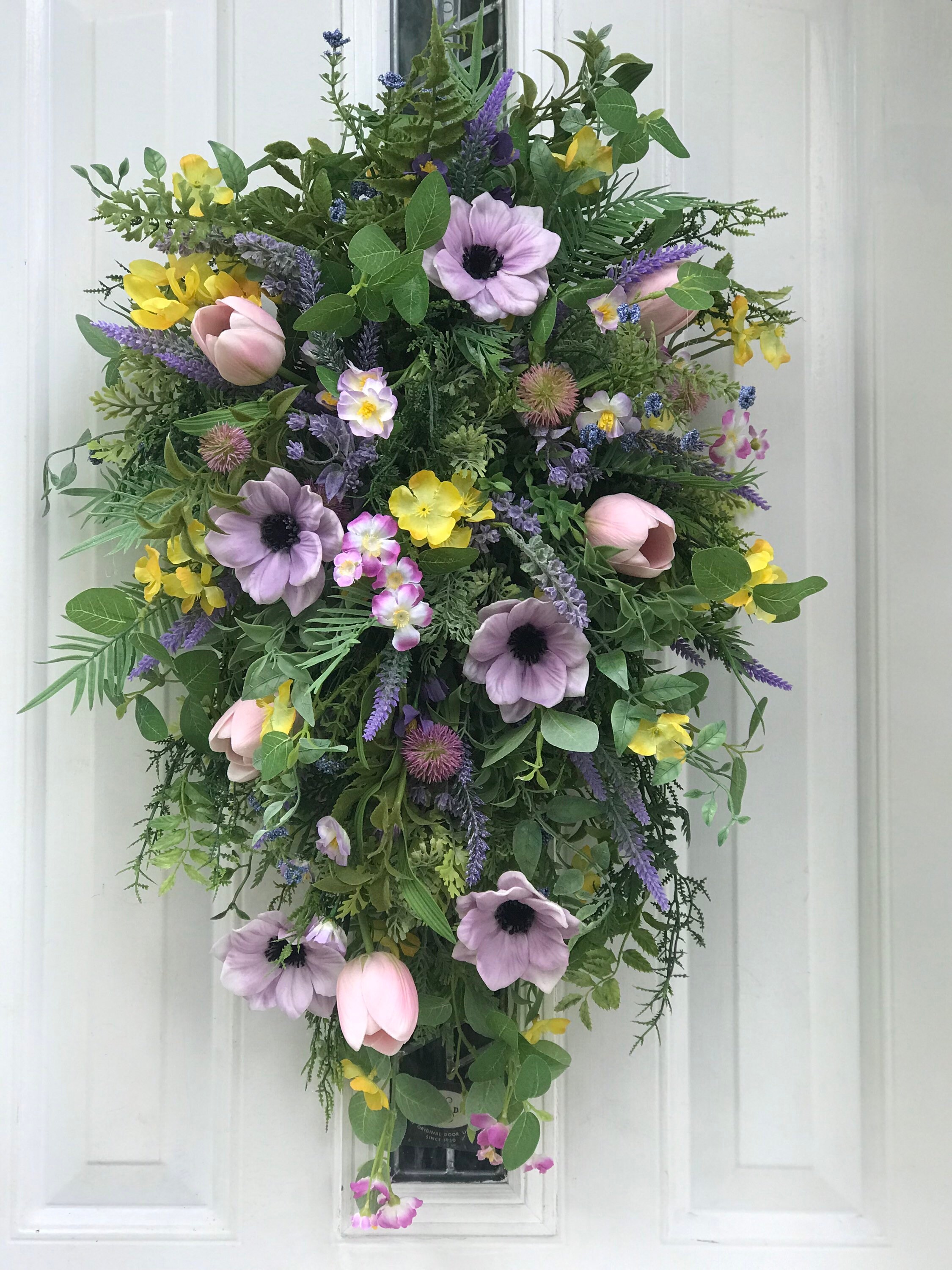 Spring Swag, Spring Front Door Swag, Swag for Front Door, Spring Swag ...