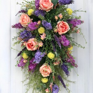 Spring Swag, Spring Front Door Swag, Swag for Front Door, Spring Swag ...