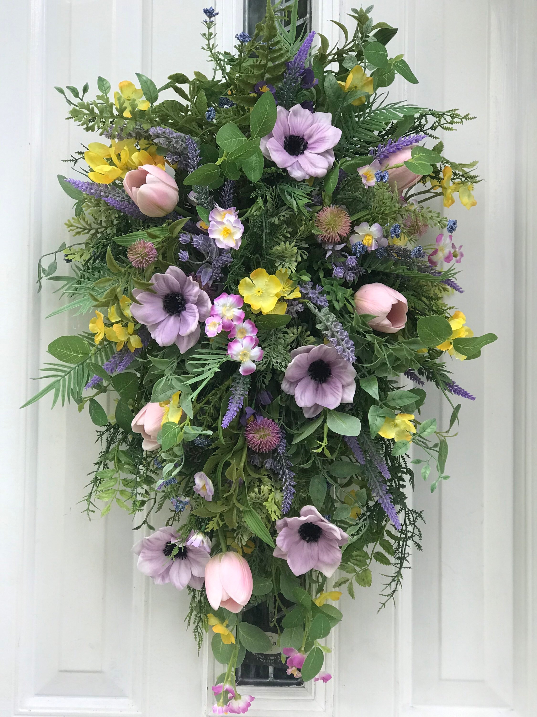 Spring Swag, Spring Front Door Swag, Swag for Front Door, Spring Swag ...