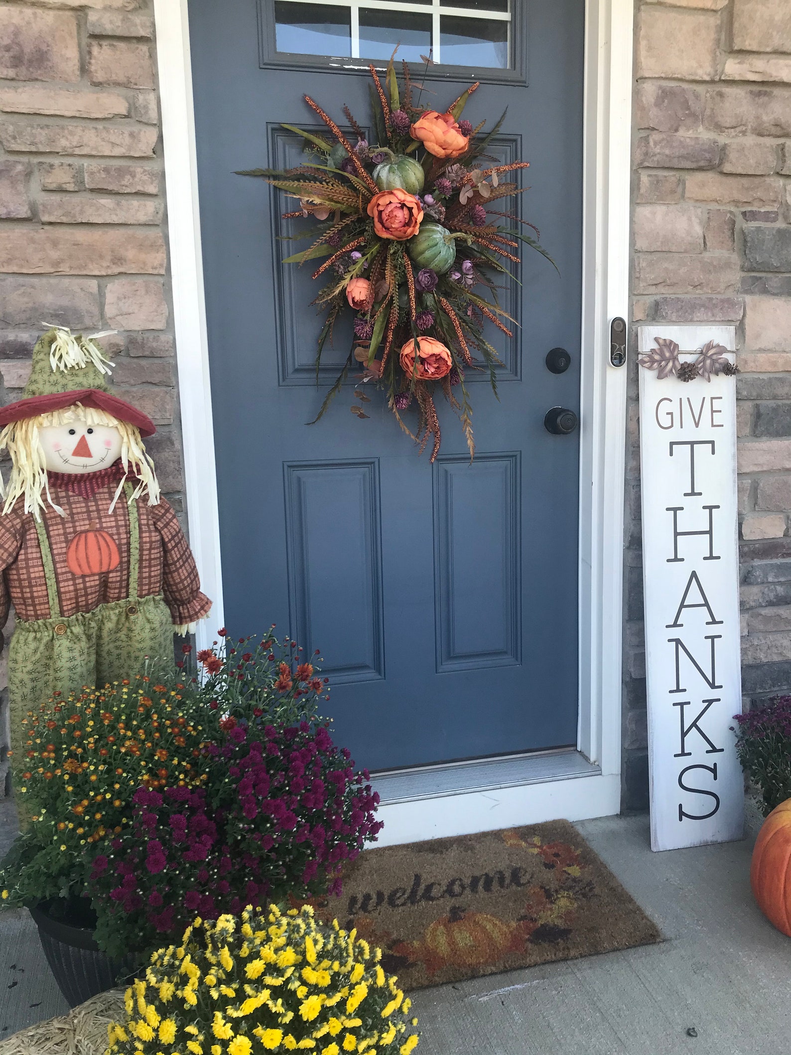 Fall Front Door Swag, Fall Swag, Swag for Front Door, Fall Swag Wreaths ...