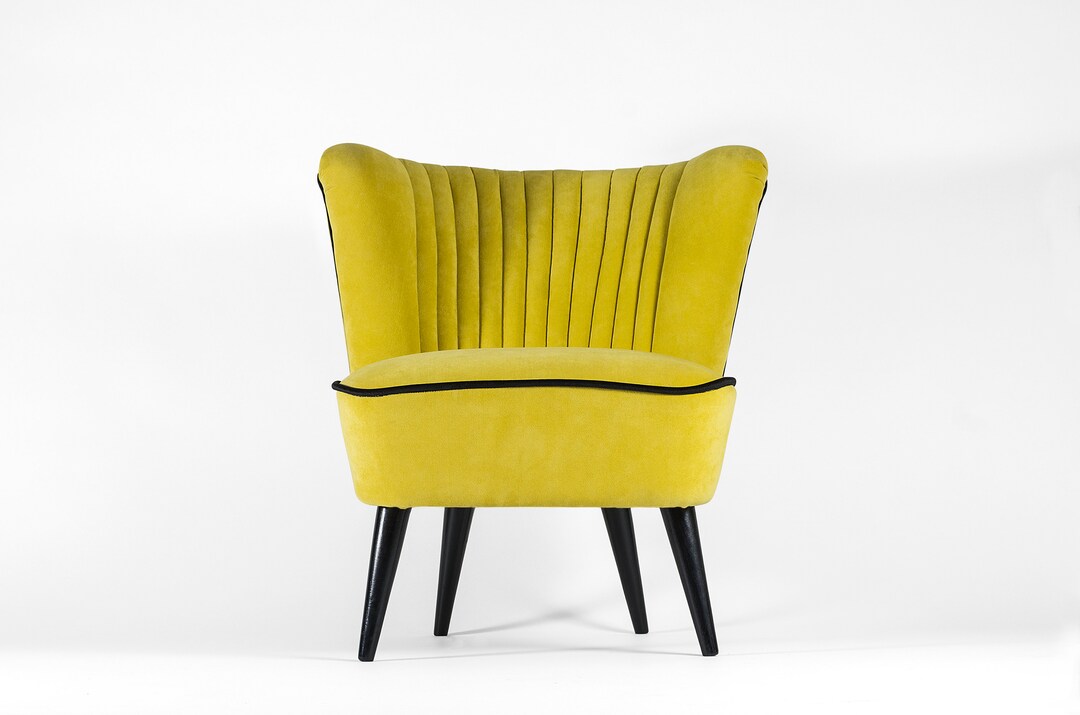 Yellow Cocktail Chair (medium) From 70's - Etsy