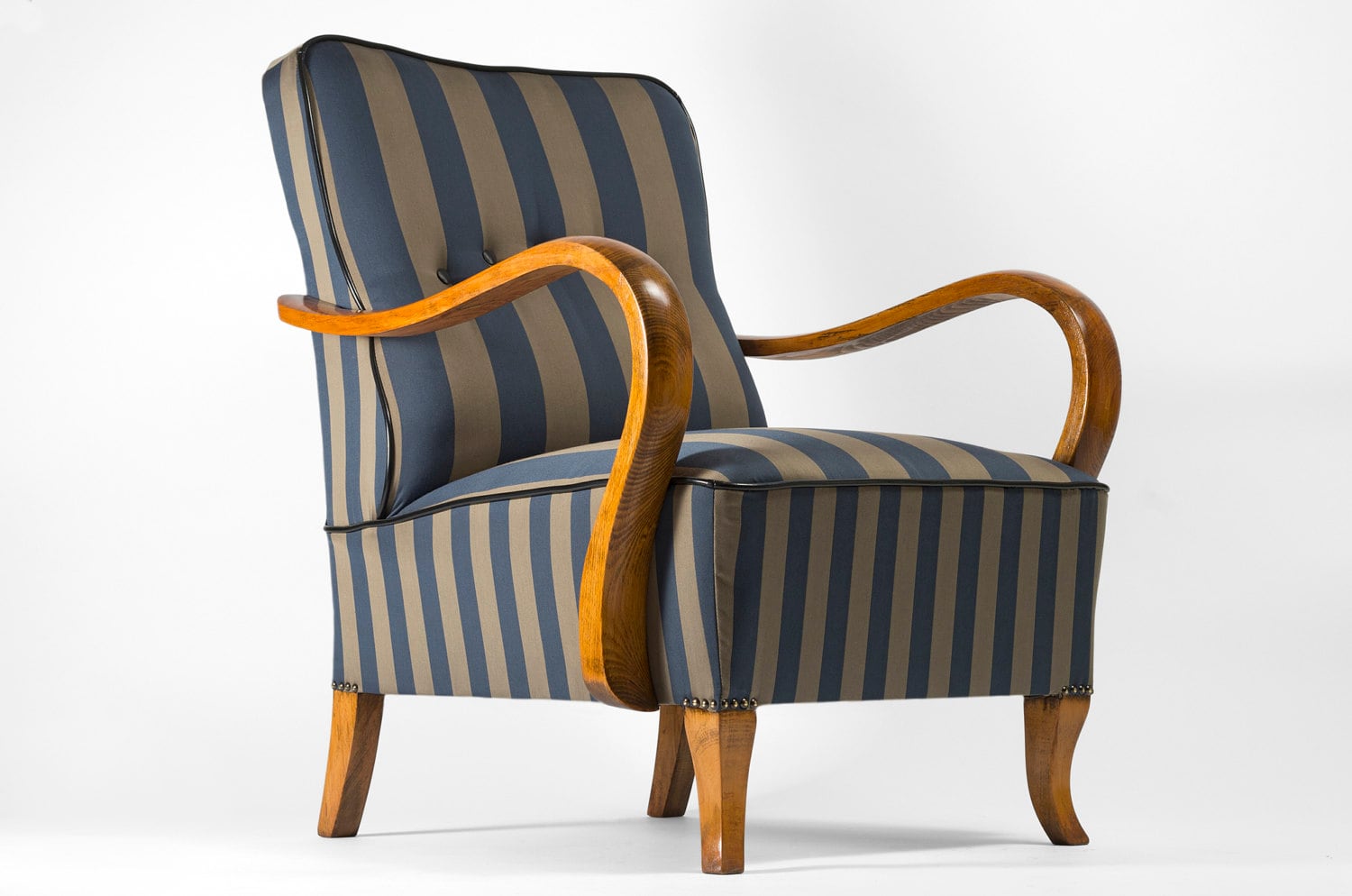 Fauteuil Art Déco rayé entièrement restauré - Etsy France