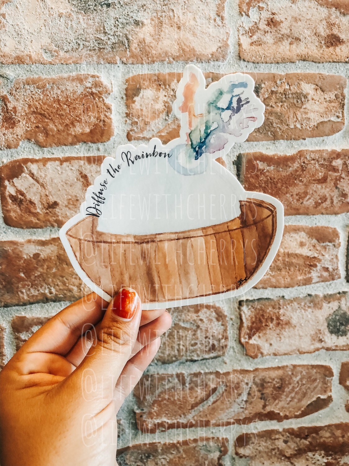 Diffuse the Rainbow® Diffuser Watercolor Sticker - Etsy