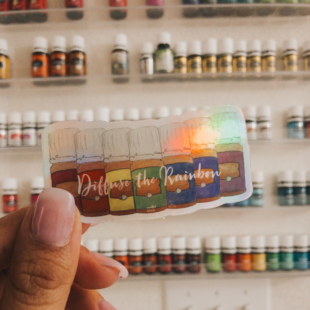 Holographic Diffuse the Rainbow® Sticker- Oil Bottles - Etsy