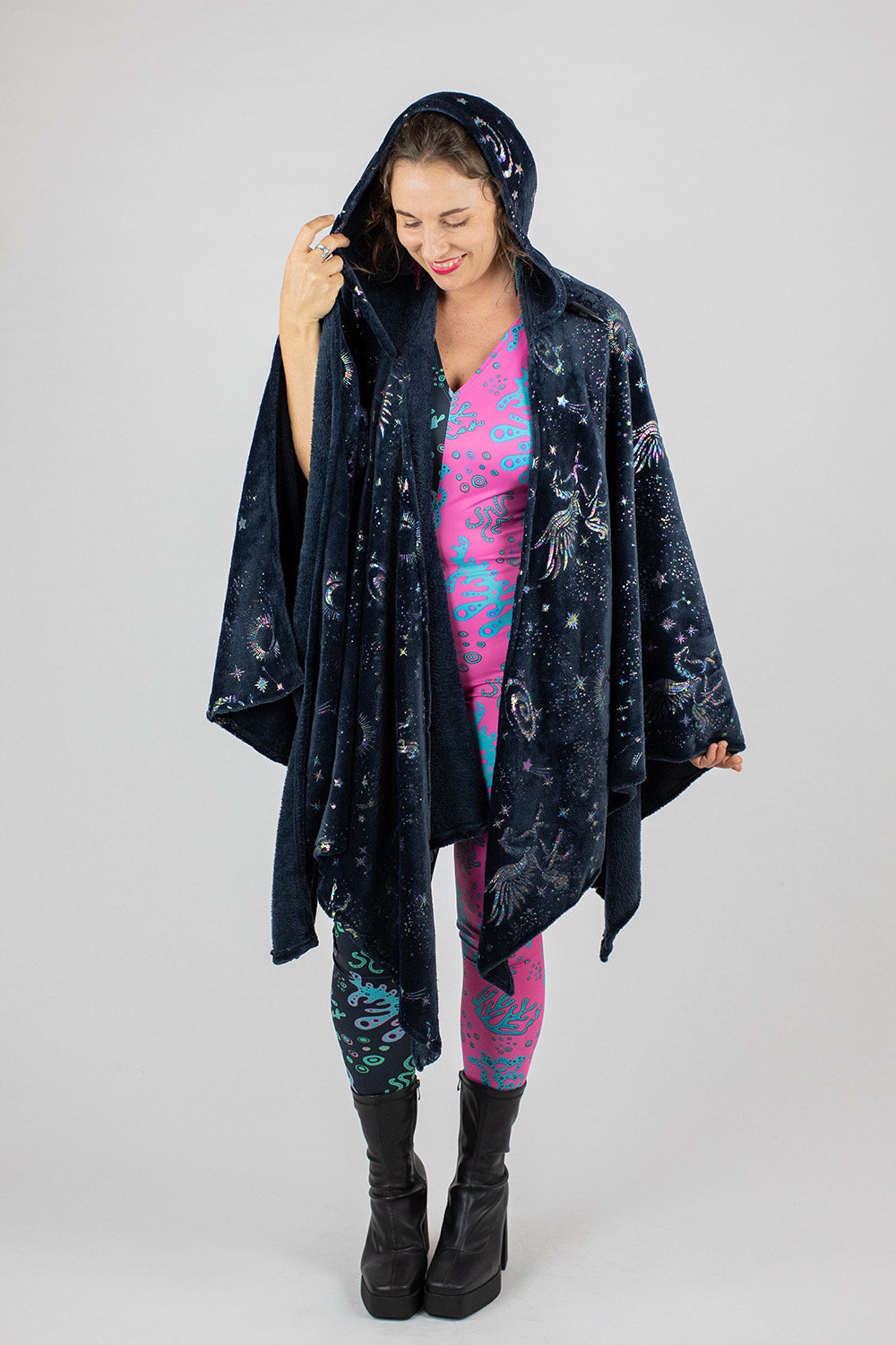 MAGIC HOODIE CAPE, Australian Made, Wrap, Cloak, Handmade, Medieval ...