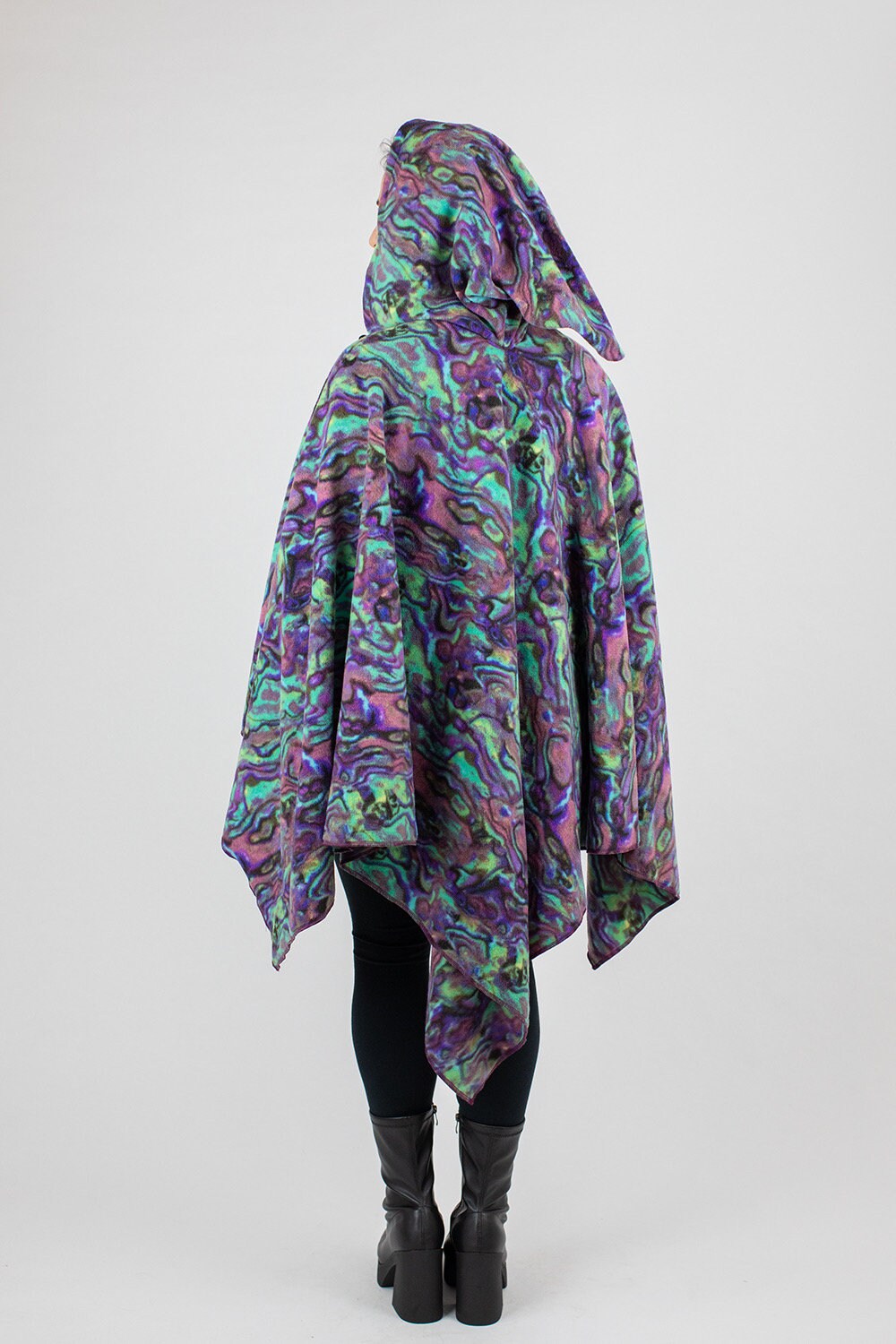 PSYCHADELIC HOODIE CAPE, Australian Made, Wrap, Poncho, Cloak, Handmade ...