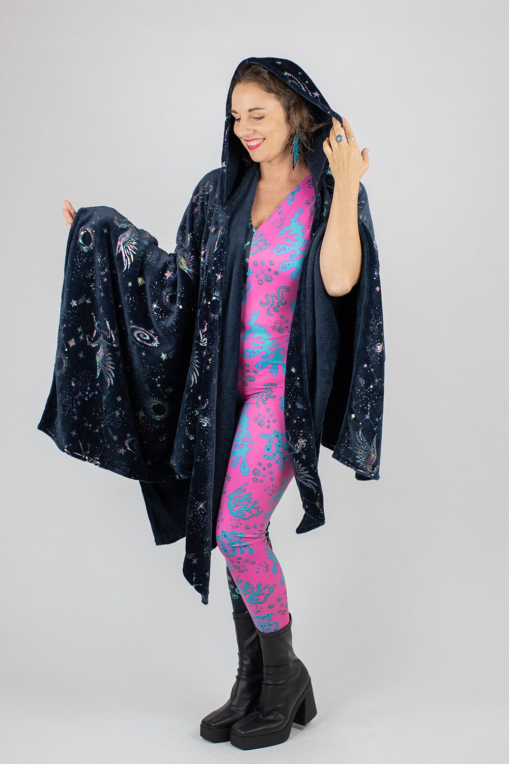 MAGIC HOODIE CAPE, Australian Made, Wrap, Cloak, Handmade, Medieval ...