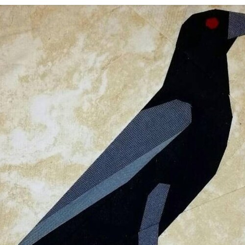 Crow / Raven Bird Foundation Paper Piecing Pattern - Etsy