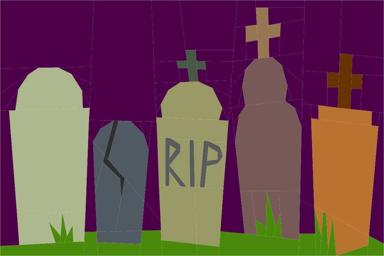 Spooky Cemetery Tombstone Foundation Paper Piecing Pattern - Etsy