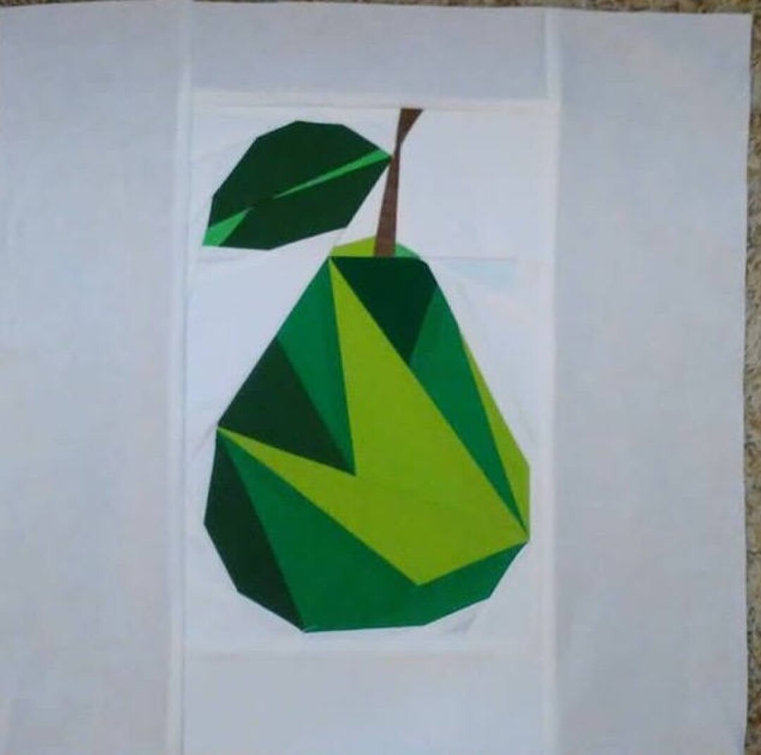 Geometric Pear Foundation Paper Piecing Pattern - Etsy