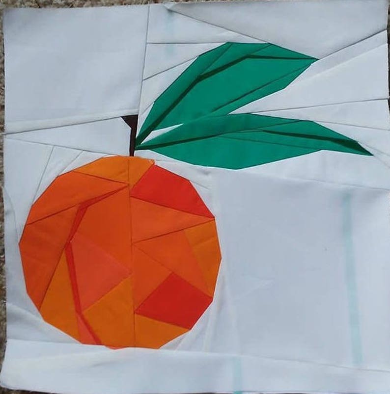 Geometric Peach Foundation Paper Piecing Pattern - Etsy