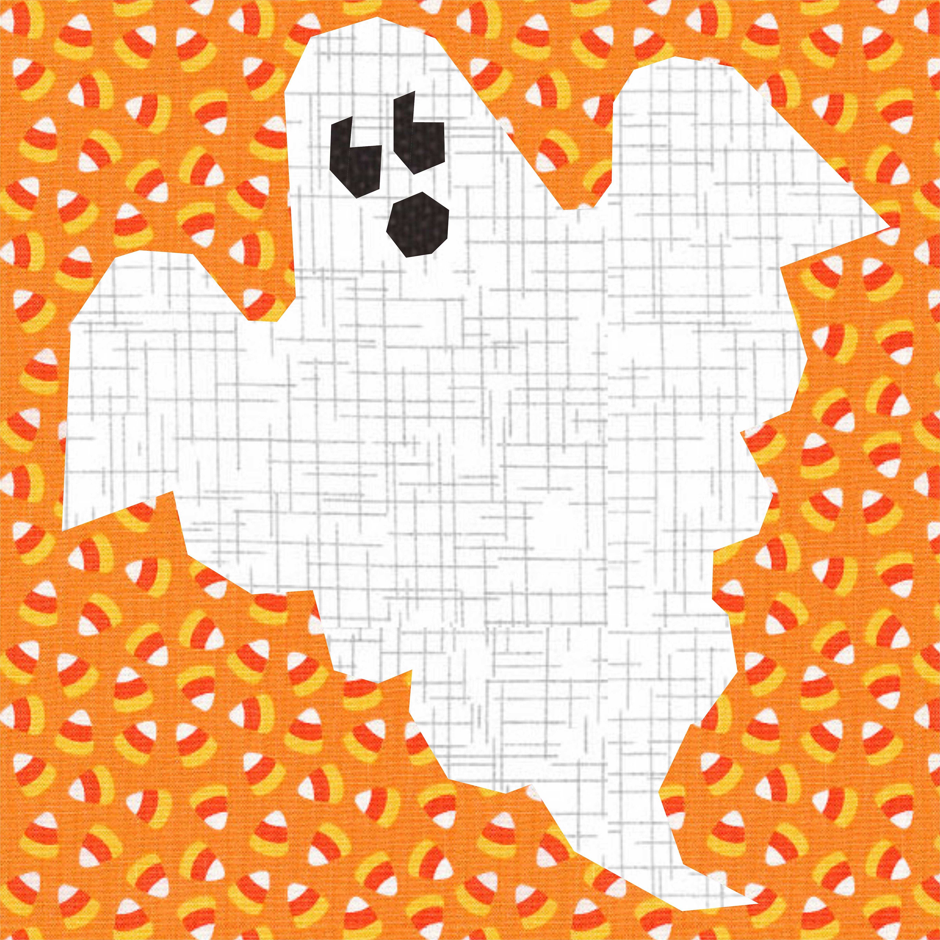 Ghostly Foundation Paper Piecing Pattern | Etsy