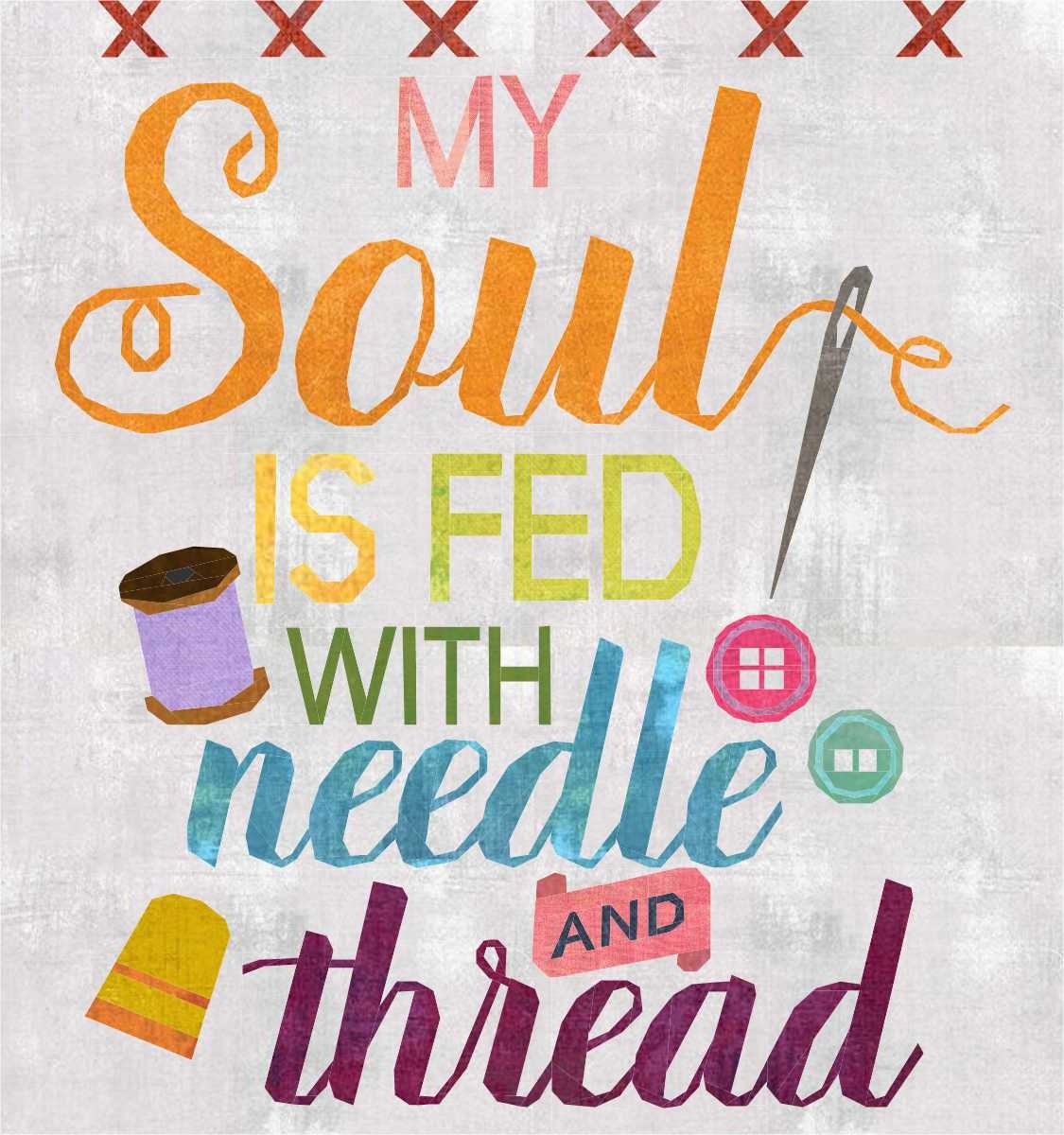 My Soul is Fed With Needle and Thread Foundation Paper Piecing - Etsy