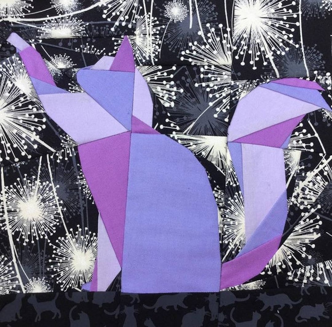 Reaching Cat Foundation Paper Piecing Pattern - Etsy