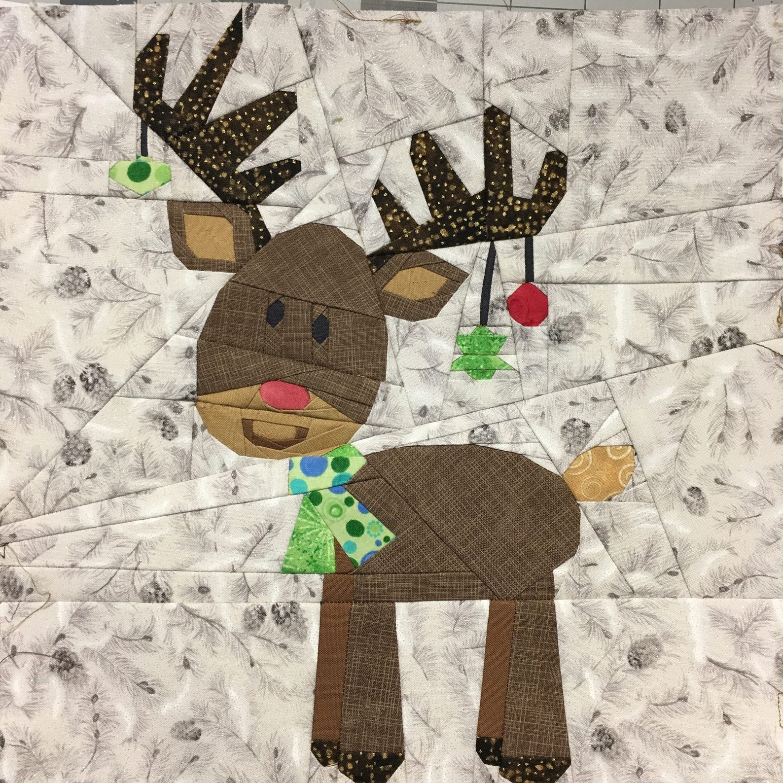 Reindeer Foundation Paper Piecing Pattern | Etsy
