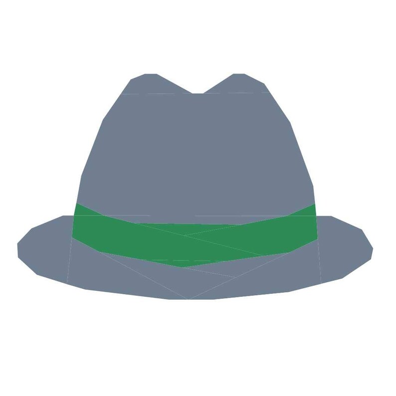 Fedora Hat Foundation Paper Piecing Pattern | Etsy