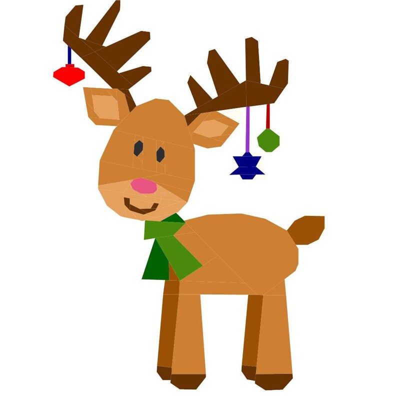 Reindeer Foundation Paper Piecing Pattern - Etsy