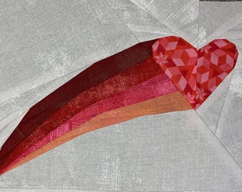 Heart Foundation Paper Piecing Pattern | Etsy