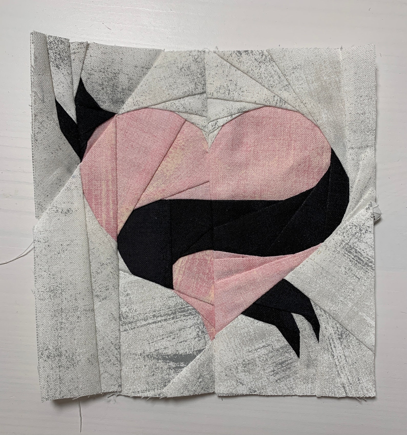 Heart Ribbon Foundation Paper Piecing Pattern - Etsy