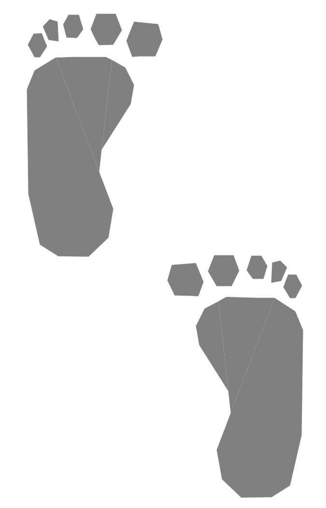 Foot Bare Feet Prints Foundation Paper Piecing Pattern - Etsy